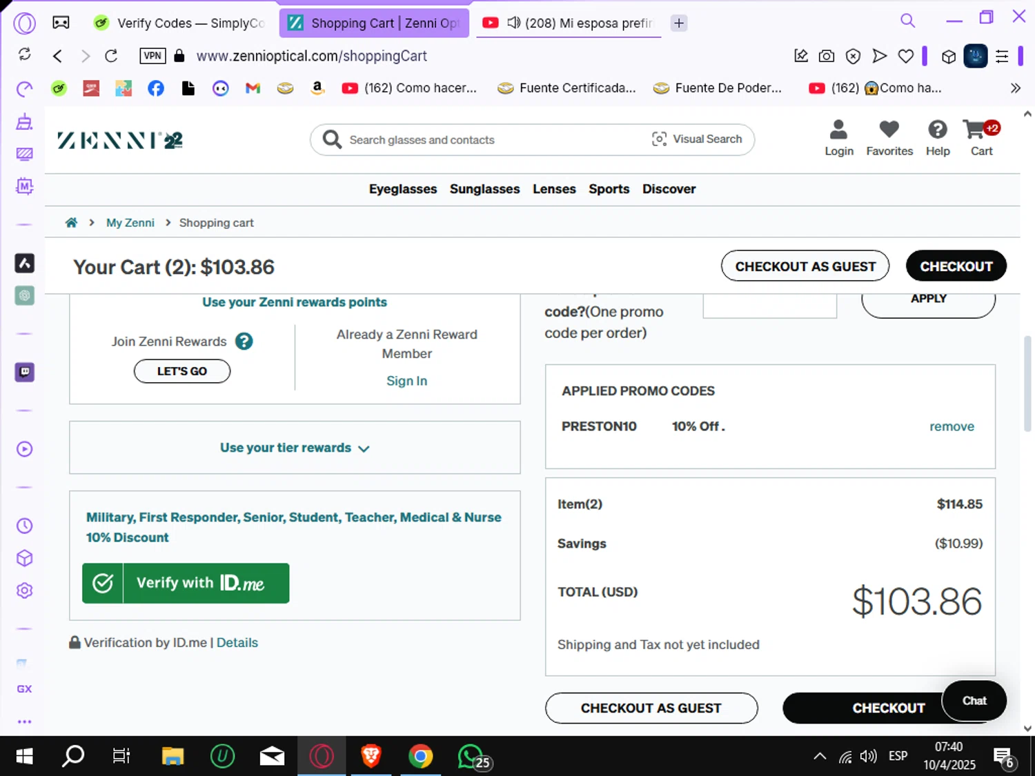 Zenni Optical Promo Codes (9 Verified) - 10% Off May 2025