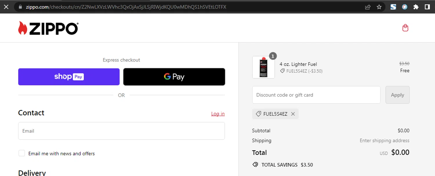 Zippo Discount Codes - 20% Off | September 2024