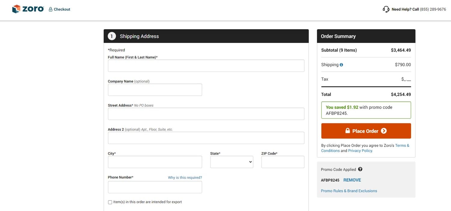 Zoro.com Promo Codes - 20% Off | October 2024