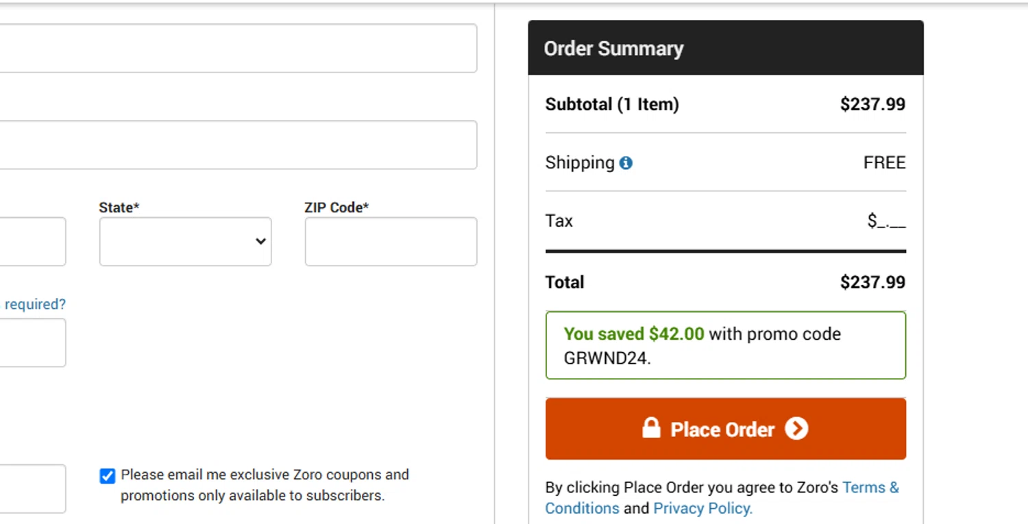 Zoro.com Promo Codes & Black Friday 2024 Deals - 20% Off