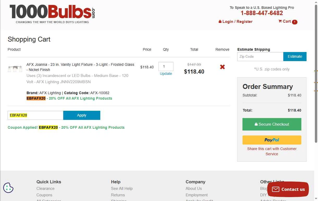 1000Bulbs.com Promo Codes - 20% Off (3 Verified) Nov 2025