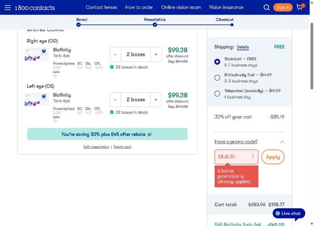 1-800 Contacts Promo Codes (2 Verified) - 30% Off Jul 2025