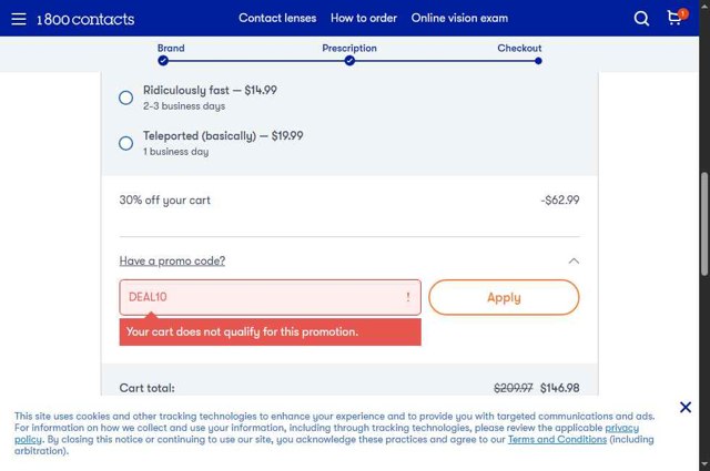 1-800 Contacts Promo Codes (3 Verified) - $10 Off Sep 2025