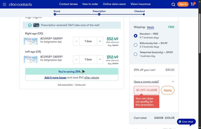 1-800 Contacts Promo Codes (2 Verified) - 30% Off May 2025