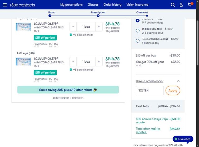 1-800 Contacts Promo Codes (2 Verified) - 30% Off Jul 2025