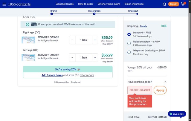1-800 Contacts Promo Codes (3 Verified) - 30% Off May 2025
