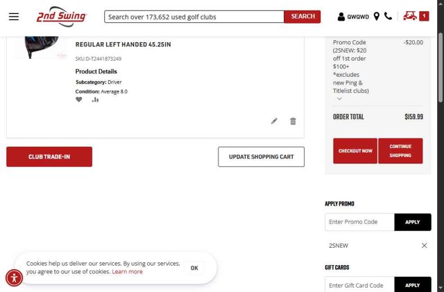 2nd Swing Golf Promo Codes - 50% Off Coupons Jul 2025