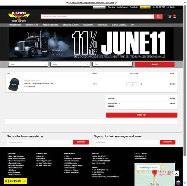 4 State Trucks Promo Codes - 10% Off Sep 2025