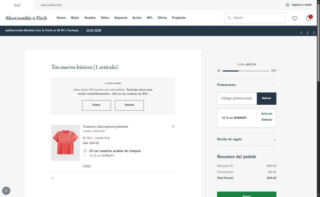 Abercrombie & Fitch Promo Codes - 15% Off Coupons Sep 2025