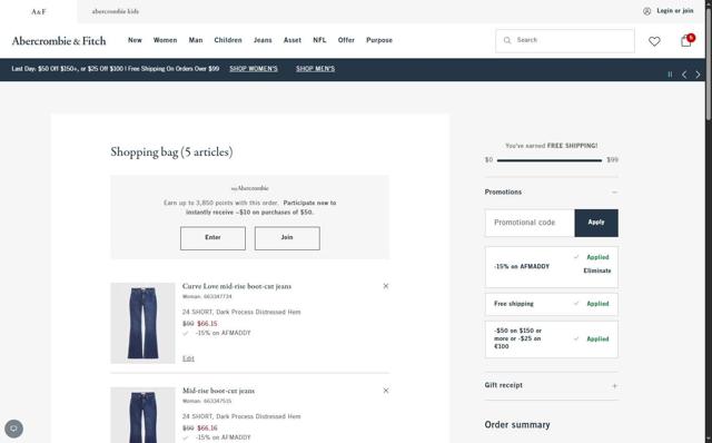 Abercrombie & Fitch Promo Codes - 25% Off Coupons Oct 2025