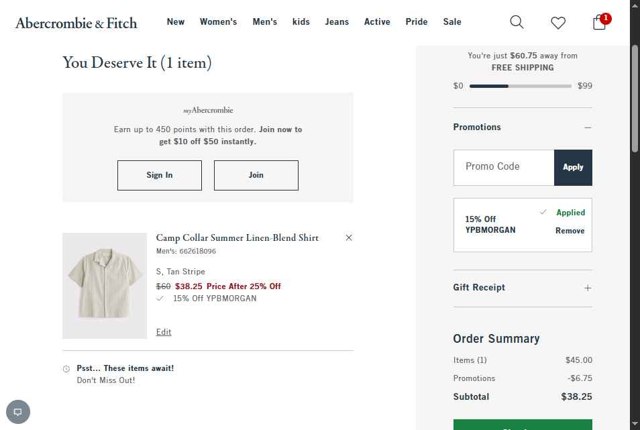 Abercrombie & Fitch Promo Codes - 15% Off Aug 2025
