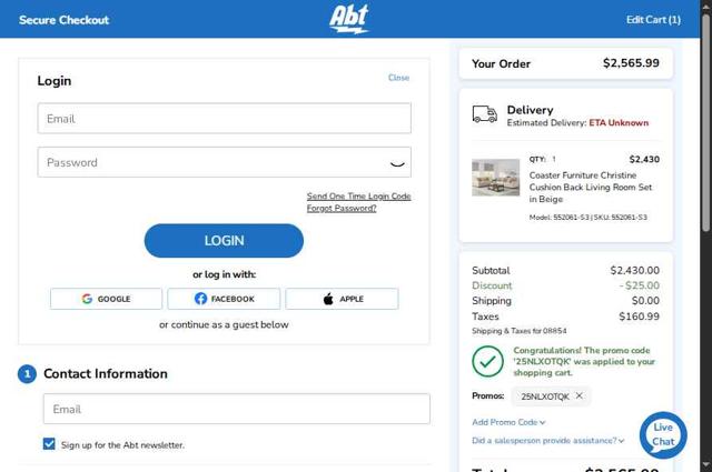 Abt Electronics Promo Codes - $25 Off Oct 2025