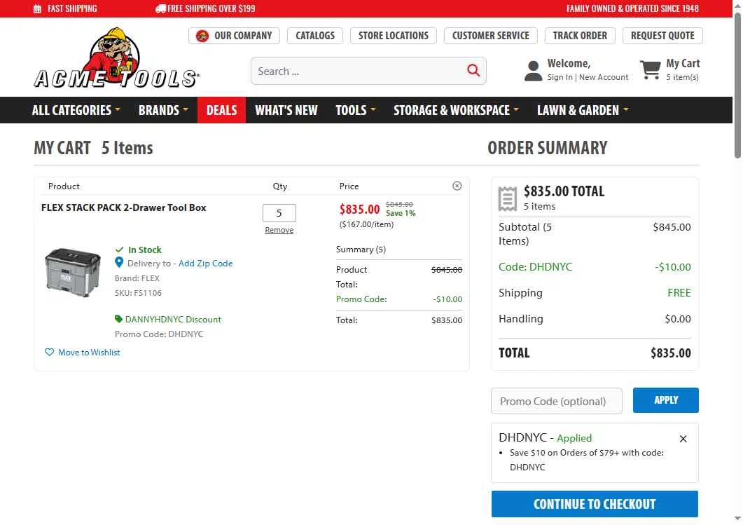 Acme Tools Promo Codes - $10 Off (20 Verified) Nov 2025