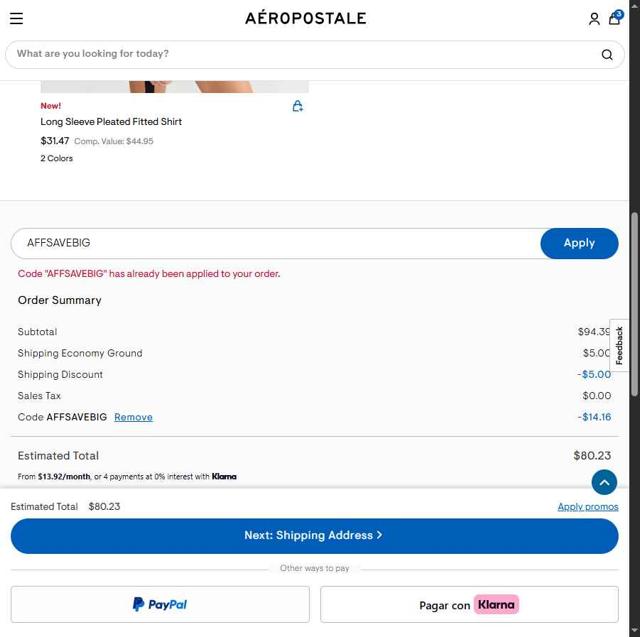 Aeropostale Promo Codes (4 Verified) - 20% Off Oct 2025
