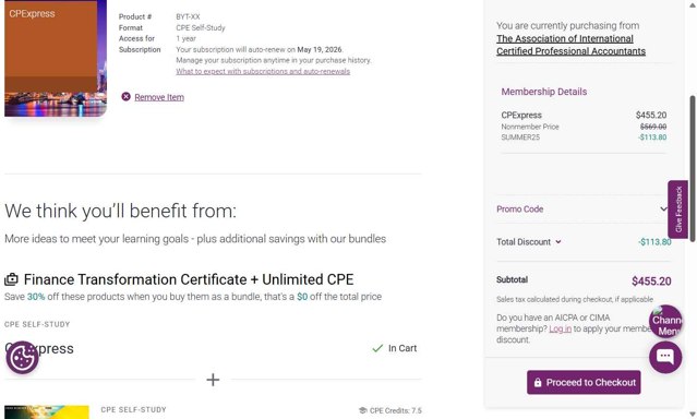 AICPA & CIMA Promo Codes - 25% Off (Verified) Jul 2025