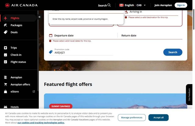 Air Canada Promo Codes (5 Verified) - 15% Off Jun 2025