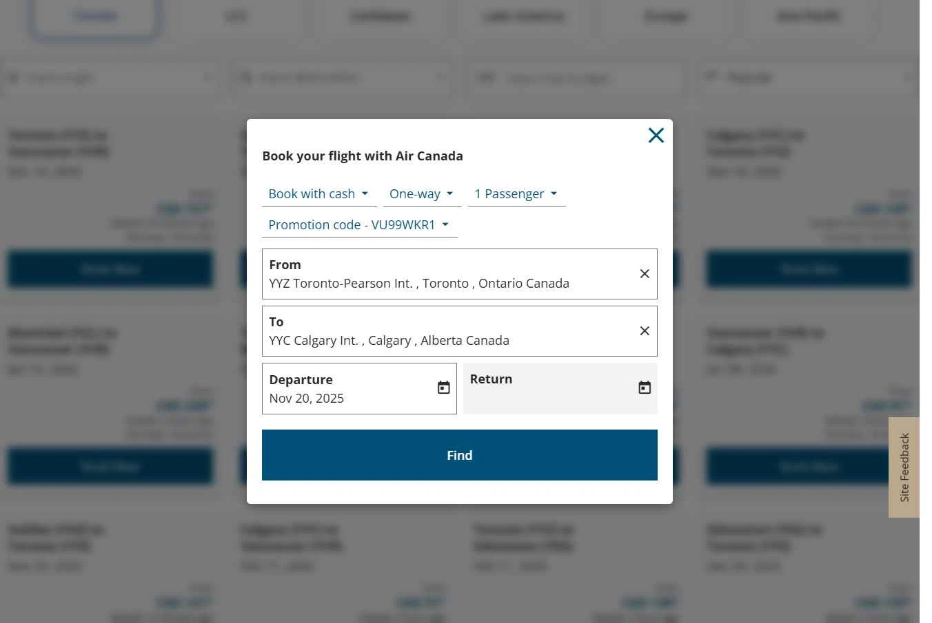 Air Canada Promo Codes (4 Verified) - 10% Off Nov 2025