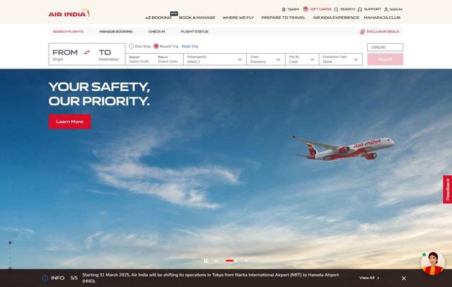 Air India Promo Codes - 20% Off (1 Verified) Sep 2025