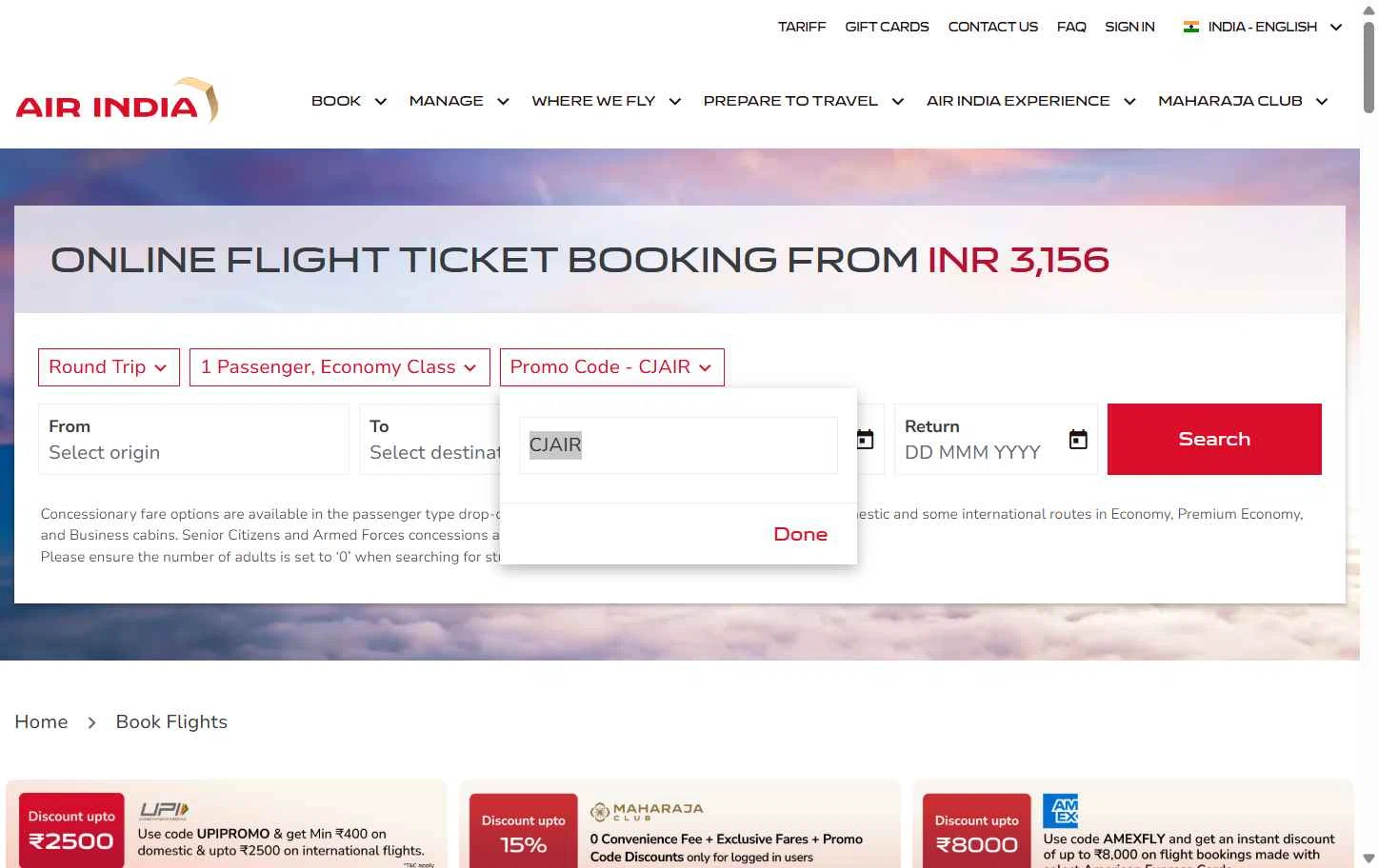 Air India Promo Codes - 15% Off (1 Verified) Feb 2026