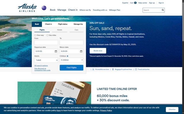 Alaska Airlines Promo Codes - $150 Off May 2025