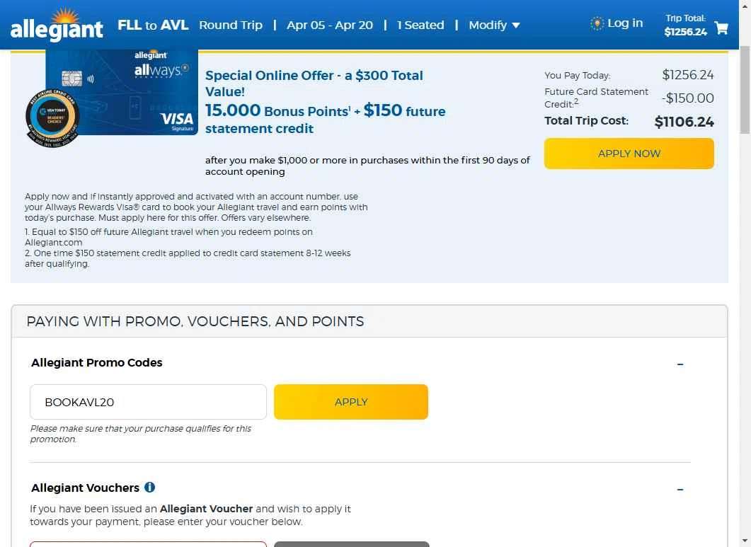Allegiant Air Promo Codes - $50 Off Coupons Nov 2025