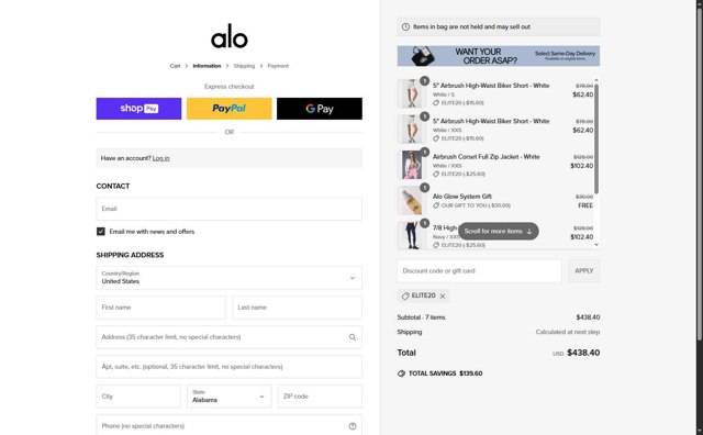 Alo Yoga Discount Codes (7 Verified) - 25% Off May 2025