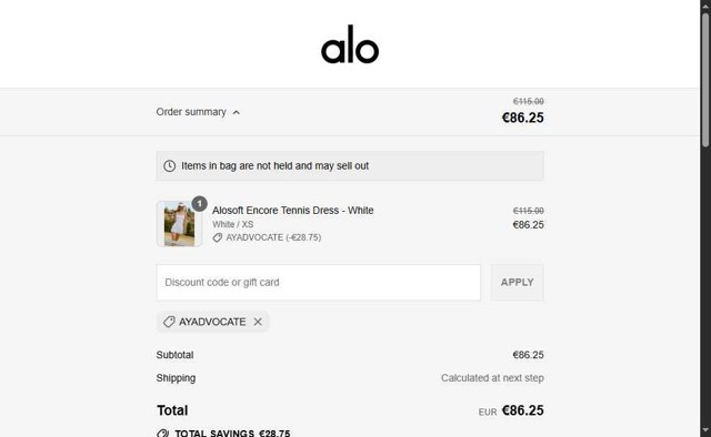 Alo Yoga Promo Codes (8 Verified) - 25% Off w/Code Aug 2025