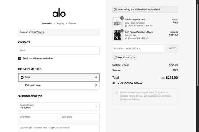 Alo Yoga Promo Codes (8 Verified) - 25% Off w/Code Aug 2025