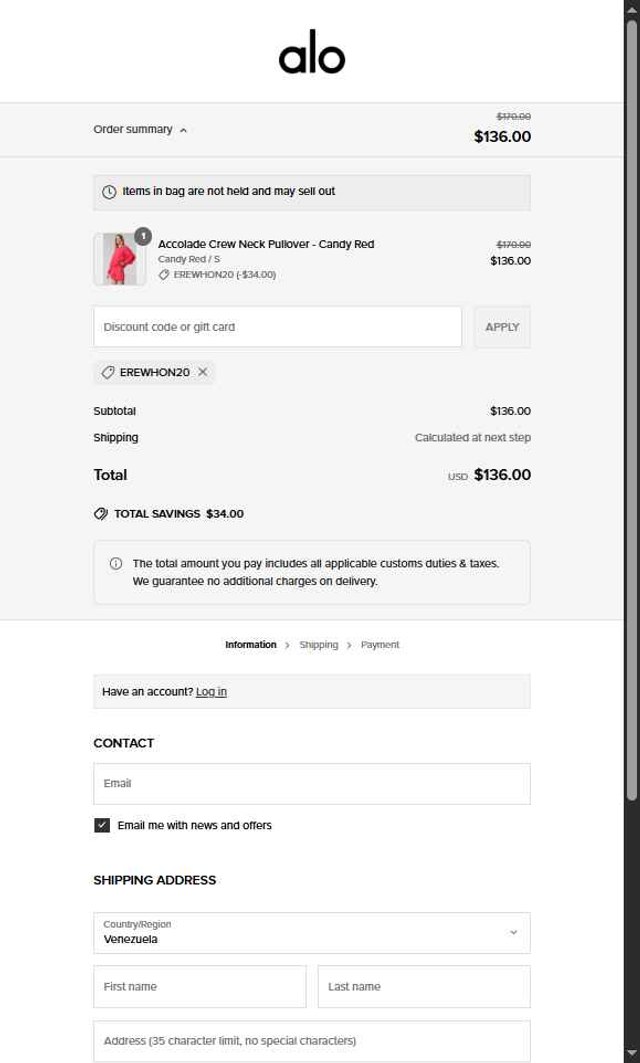 Alo Yoga Discount Codes (7 Verified) - 25% Off May 2025