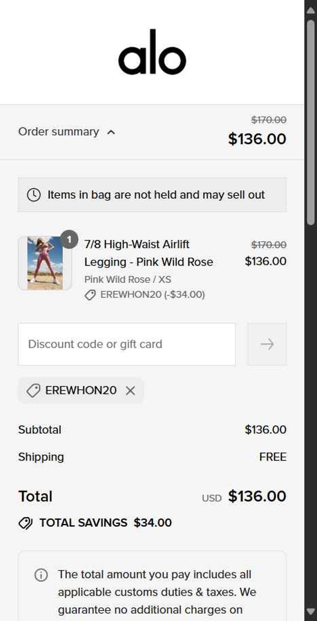 Alo Yoga Promo Codes (6 Verified) - 25% Off w/Code Sep 2025