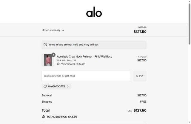 Alo Yoga Promo Codes (8 Verified) - 25% Off w/Code Aug 2025