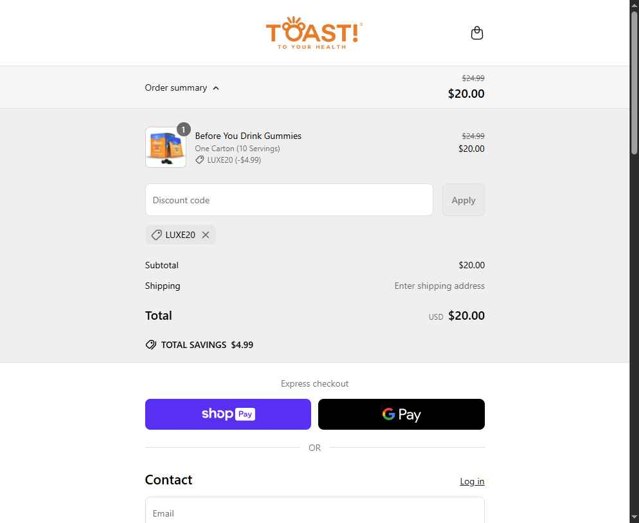 Toast! Discount Codes - 20% Off (9 Verified) Jun 2025
