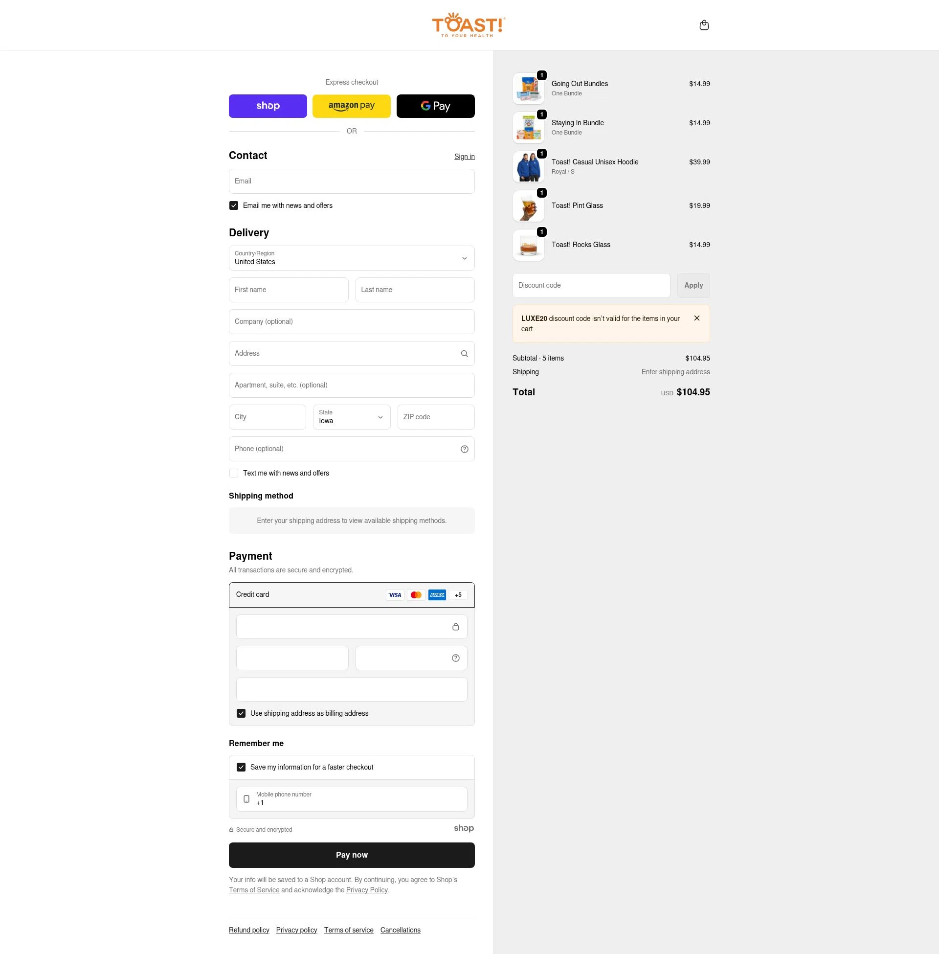Toast! Promo Codes - 15% Off (5 Verified) Jan 2026