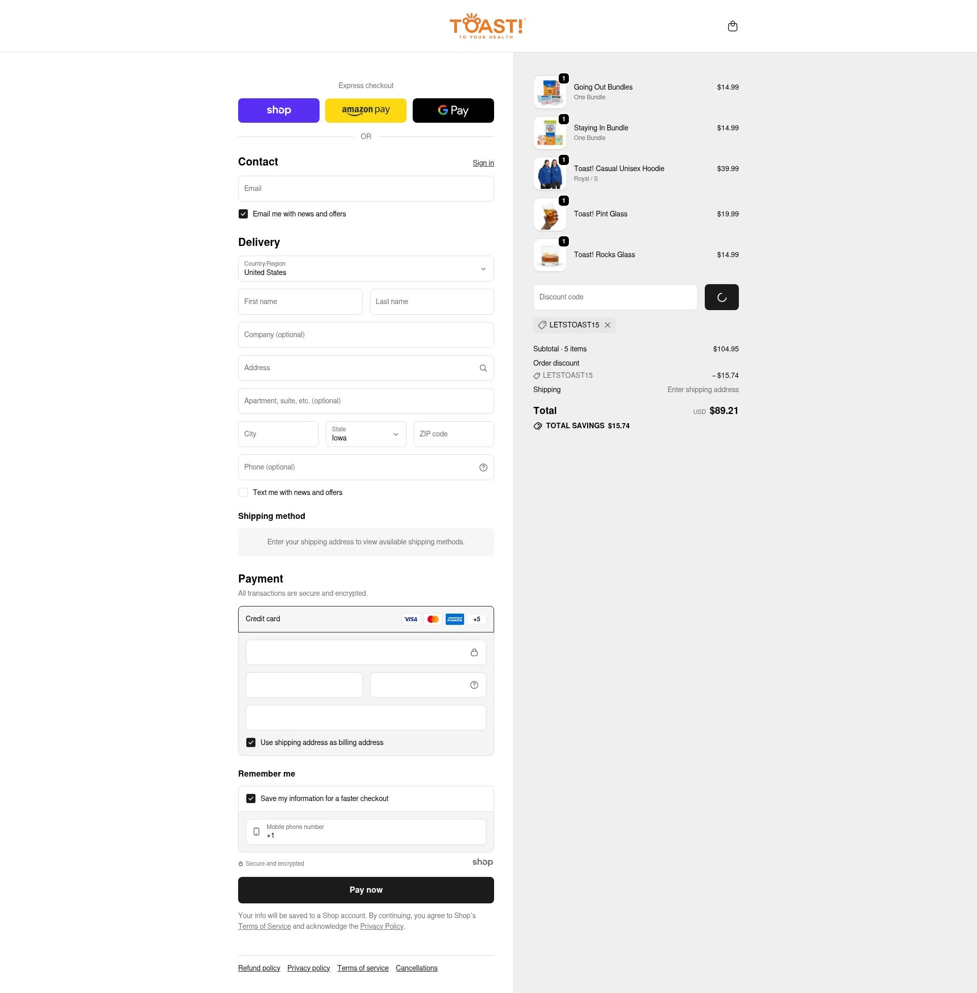 Toast! Promo Codes - 15% Off (5 Verified) Jan 2026