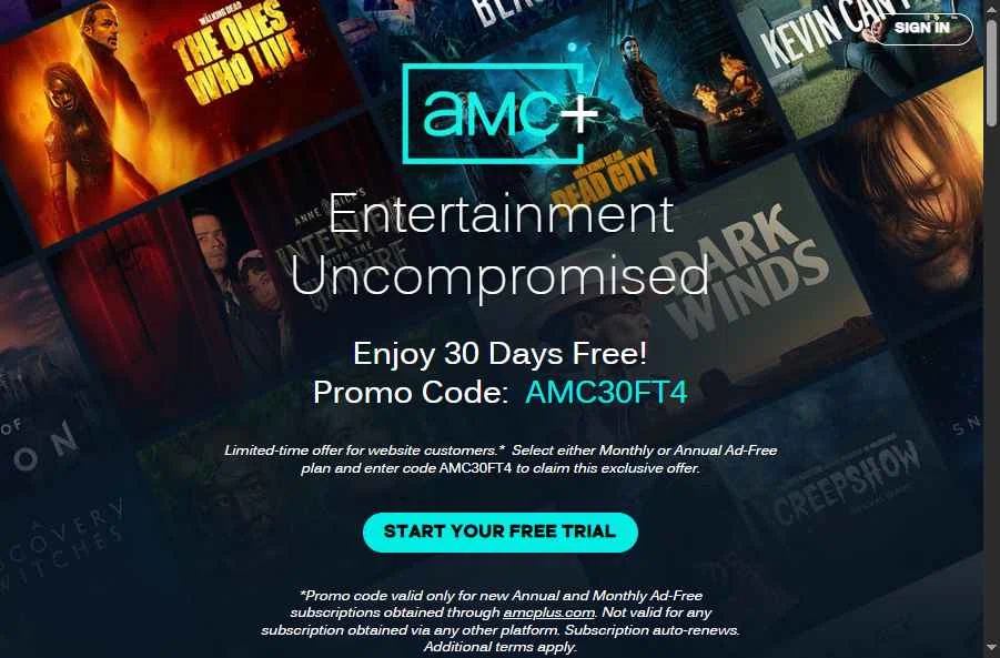 AMC+ Promo Codes - 70% Off (1 Verified) Nov 2025