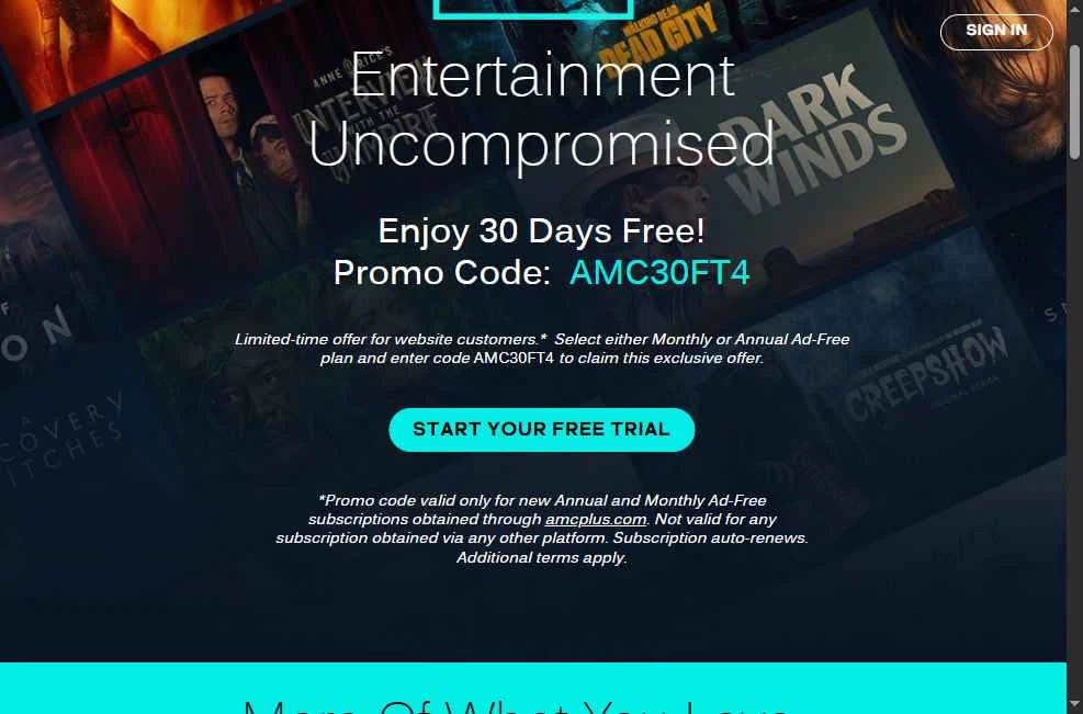 AMC+ Promo Codes - 70% Off Sitewide Coupons Mar 2026