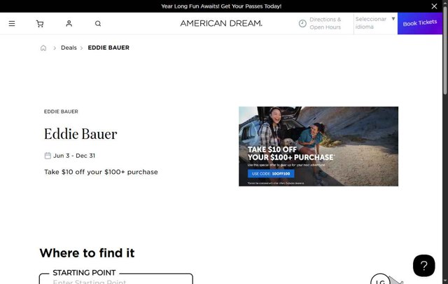 American Dream Promo Codes - 20% Off Coupons Jul 2025