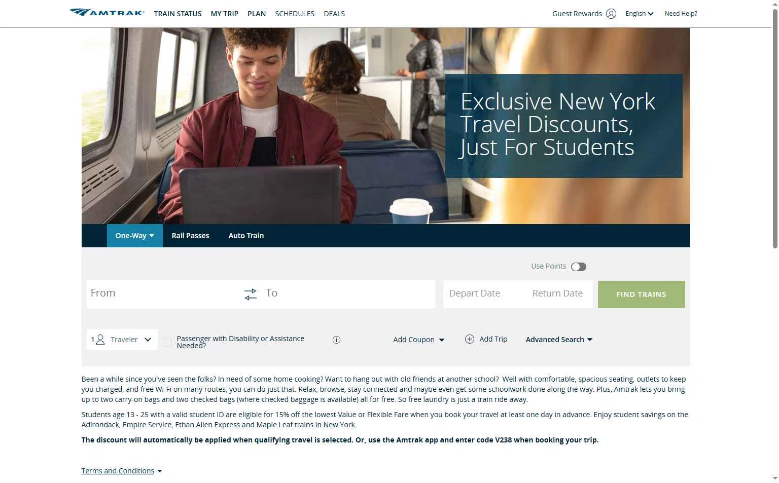 Amtrak Promo Codes - 15% Off (2 Verified) Feb 2026