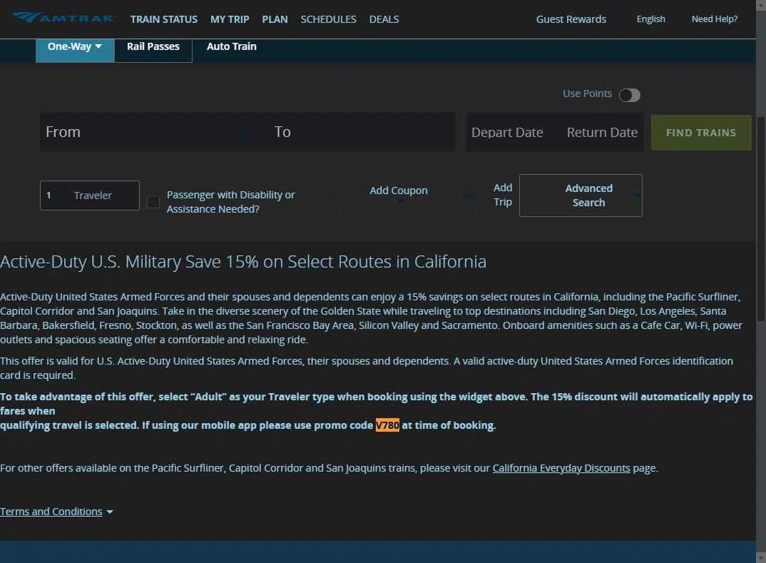 Amtrak Promo Codes (2 Verified) - 50% Off w/Code Oct 2025