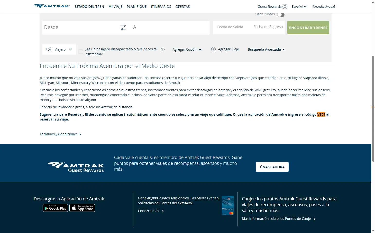 Amtrak Promo Codes - 15% Off (1 Verified) Dec 2025