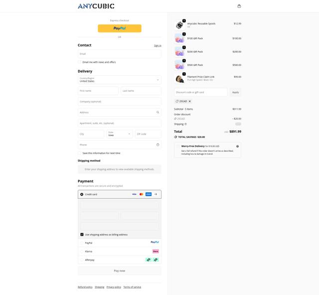 Anycubic Promo Codes (61 Verified) - $30 Off w/Code Sep 2025