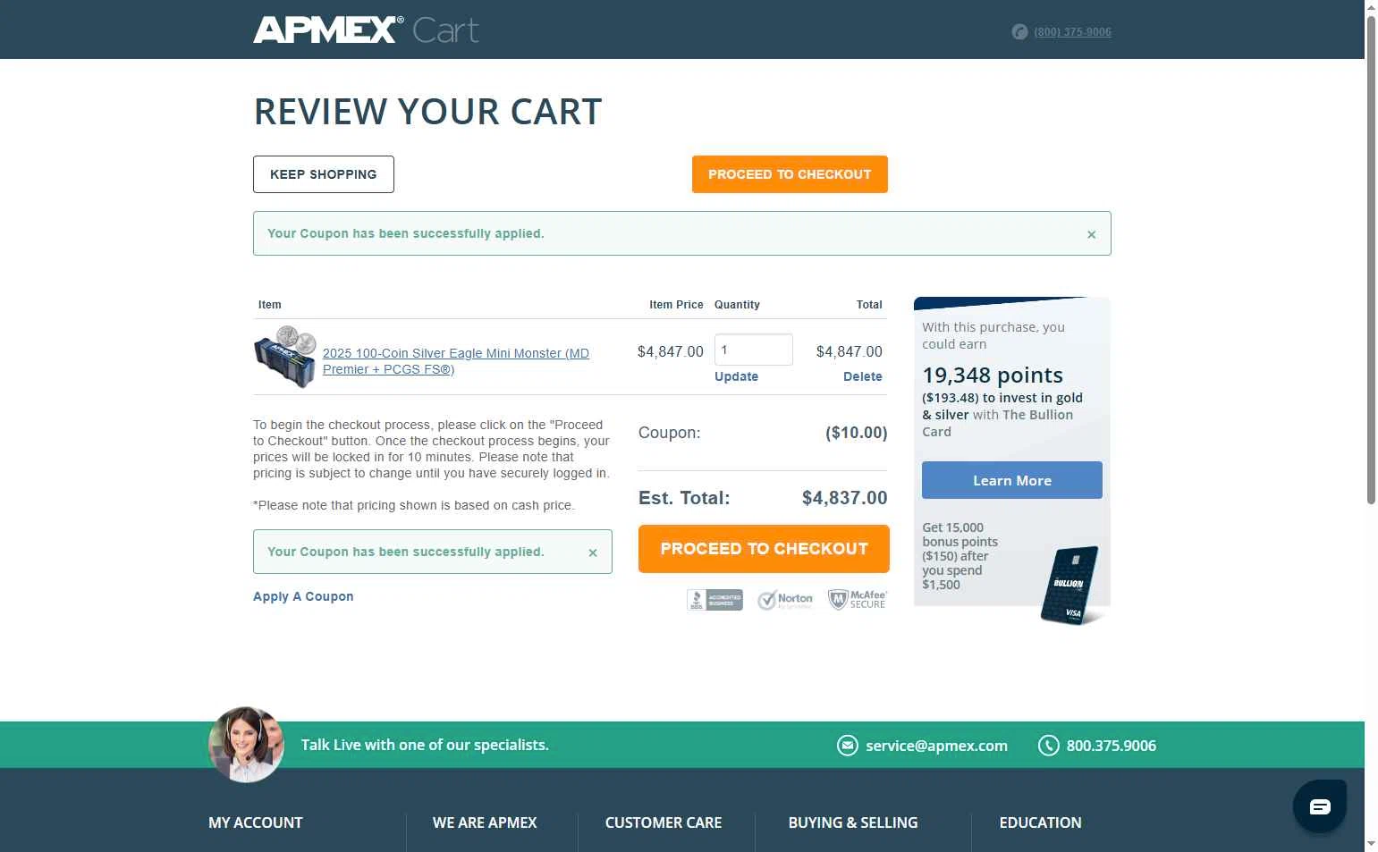 APMEX Promo Codes - $10 Off (1 Verified) Nov 2025