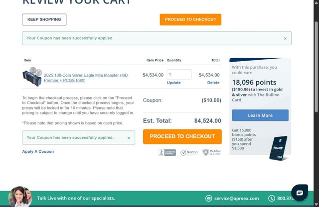 APMEX Discount Codes - $15 Off (2 Verified) Sep 2025