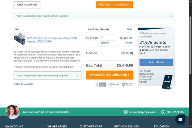 APMEX Discount Codes - $10 Off (1 Verified) Oct 2025