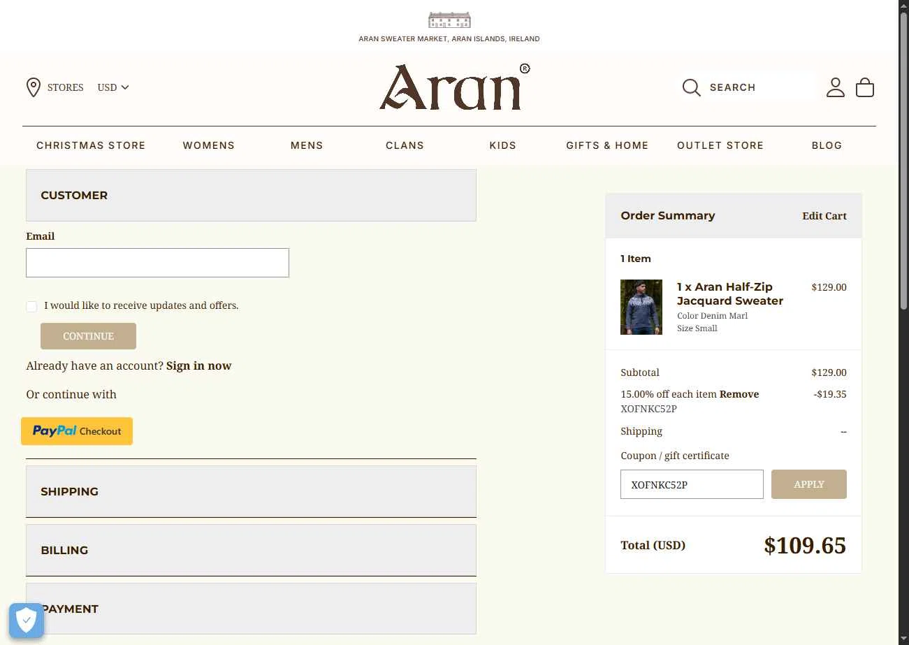 Aran Sweater Market Promo Code - $20 Off Dec 2025