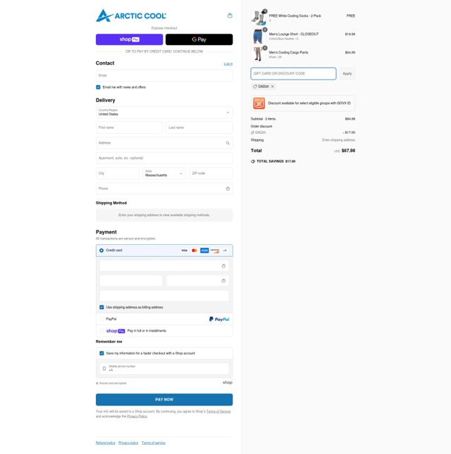 Arctic Cool Promo Codes - 20% Off (Verified) Jul 2025