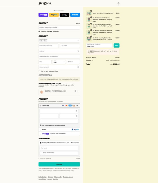 AriZona Promo Codes (3 Verified) - 15% Off w/Code Aug 2025