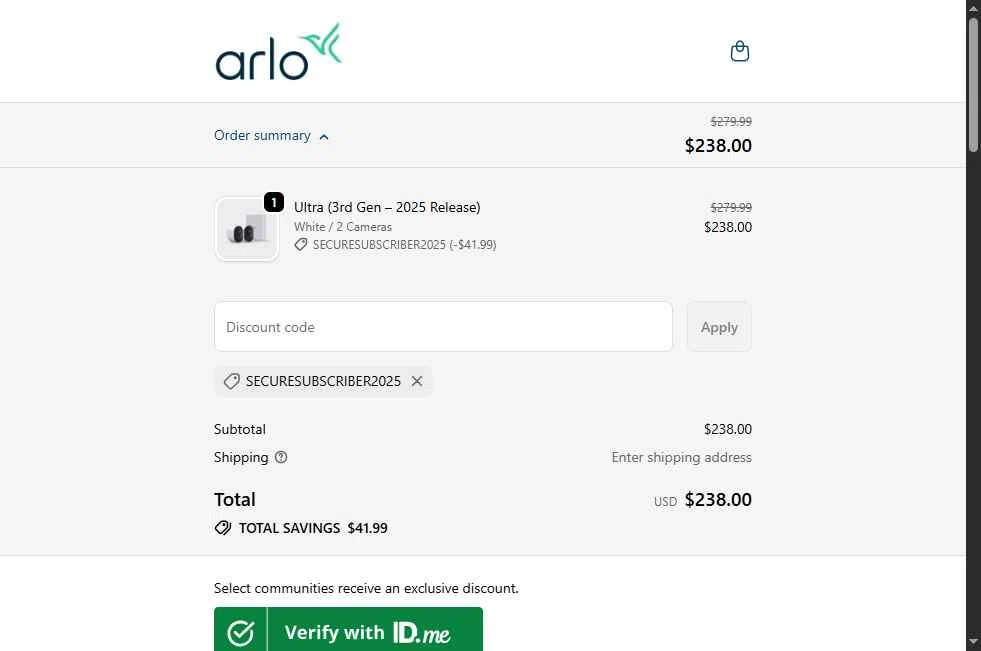 Arlo Promo Codes - 15% Off (7 Verified) Dec 2025