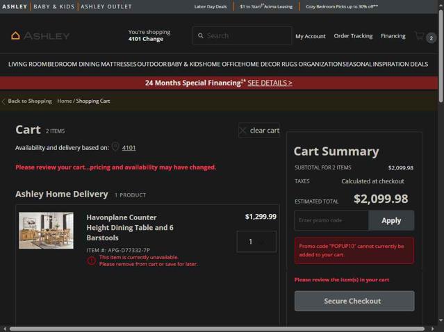 Ashley Discount Codes - 10% Off (3 Verified) Oct 2025