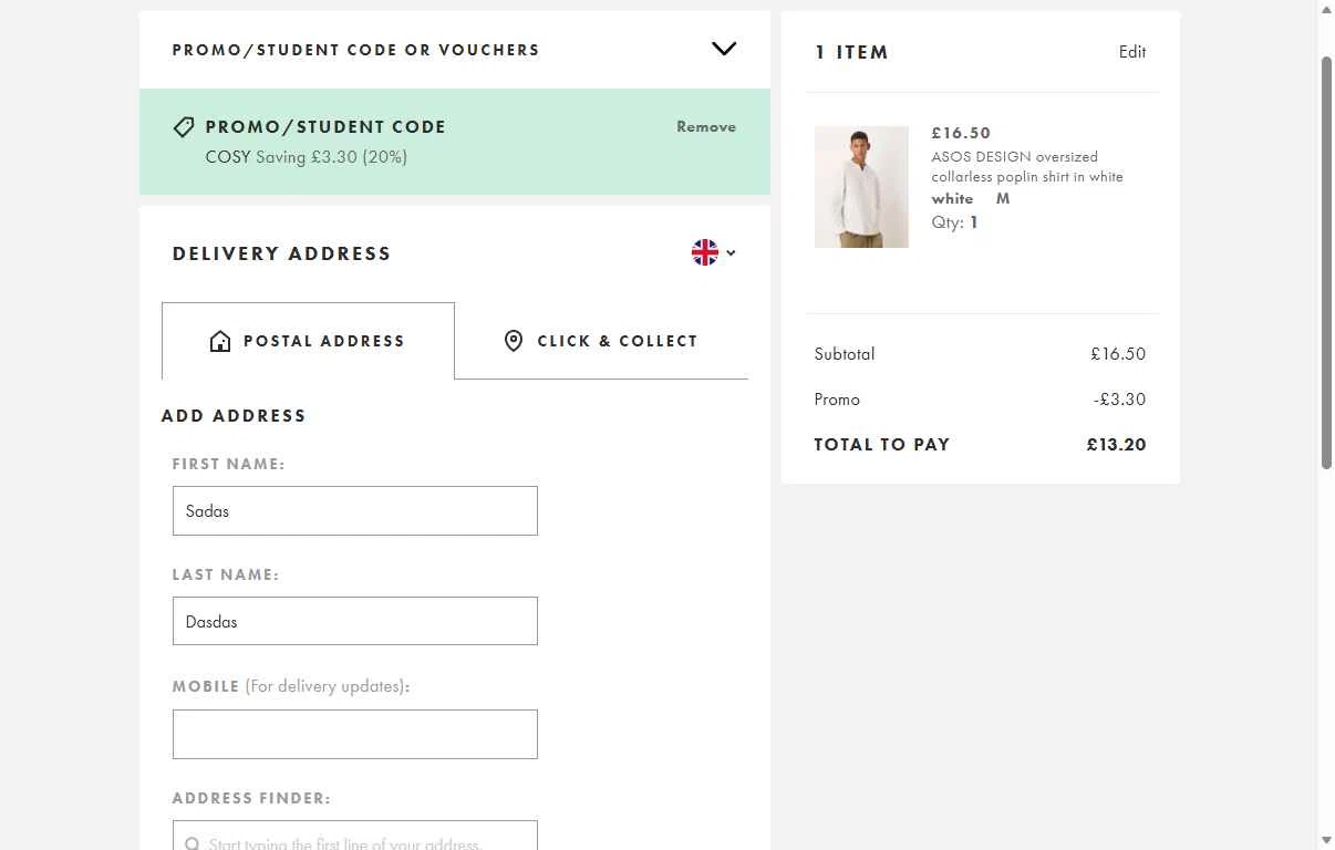 ASOS Promo Codes - 20% Off (2 Verified) Jan 2026